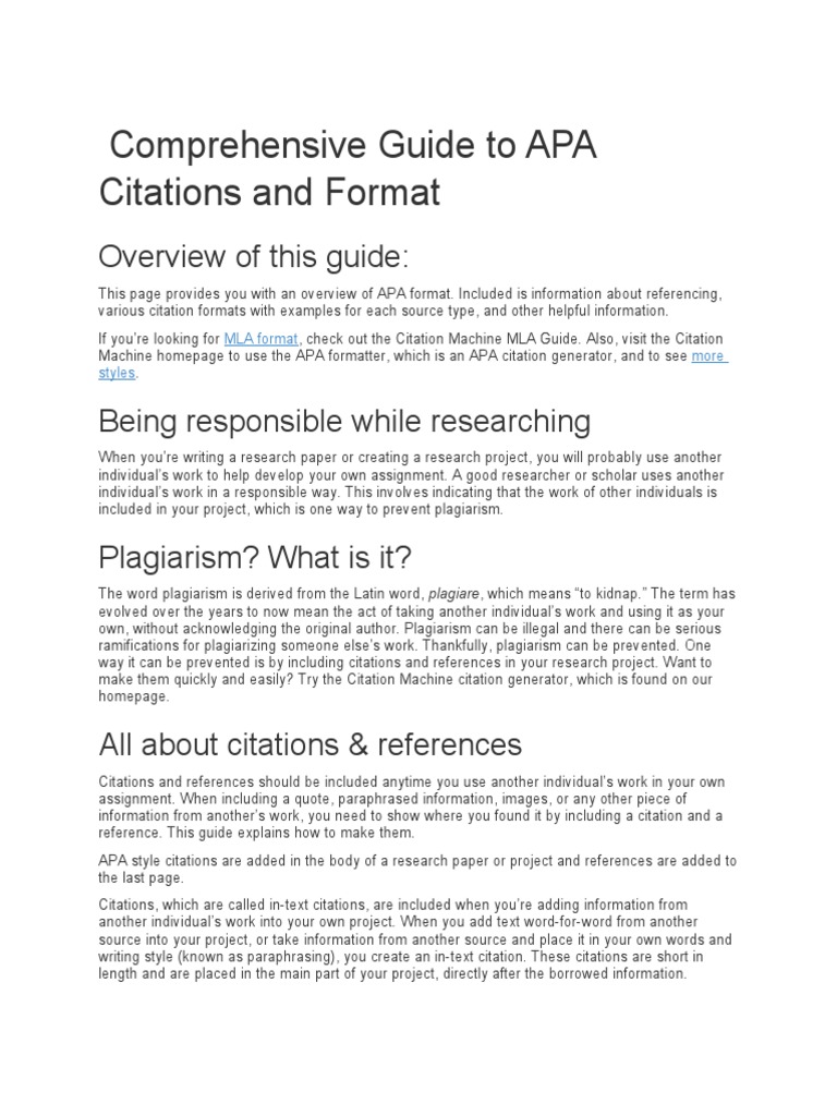 APA Formatting | PDF | Citation | Apa Style