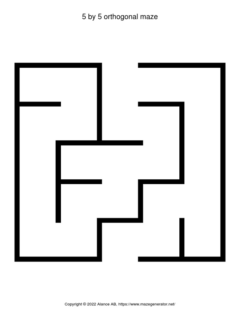 5 by 5 Orthogonal Maze | PDF