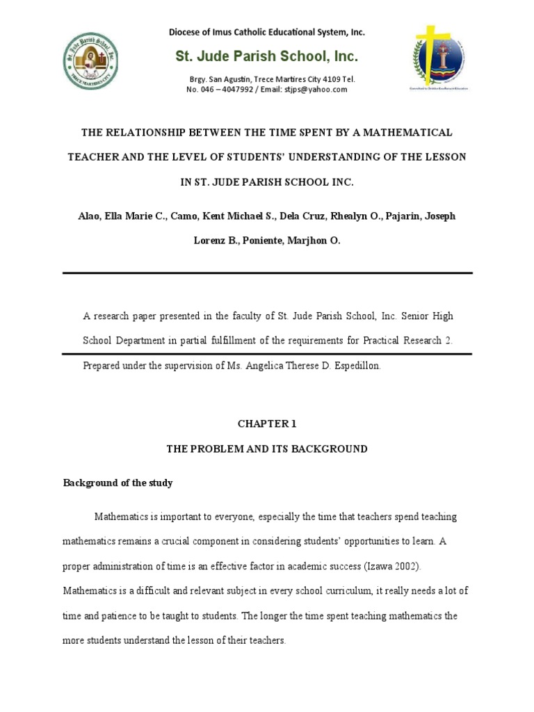 Chapter 1 Research Stem 3a | PDF | Teachers | Learning