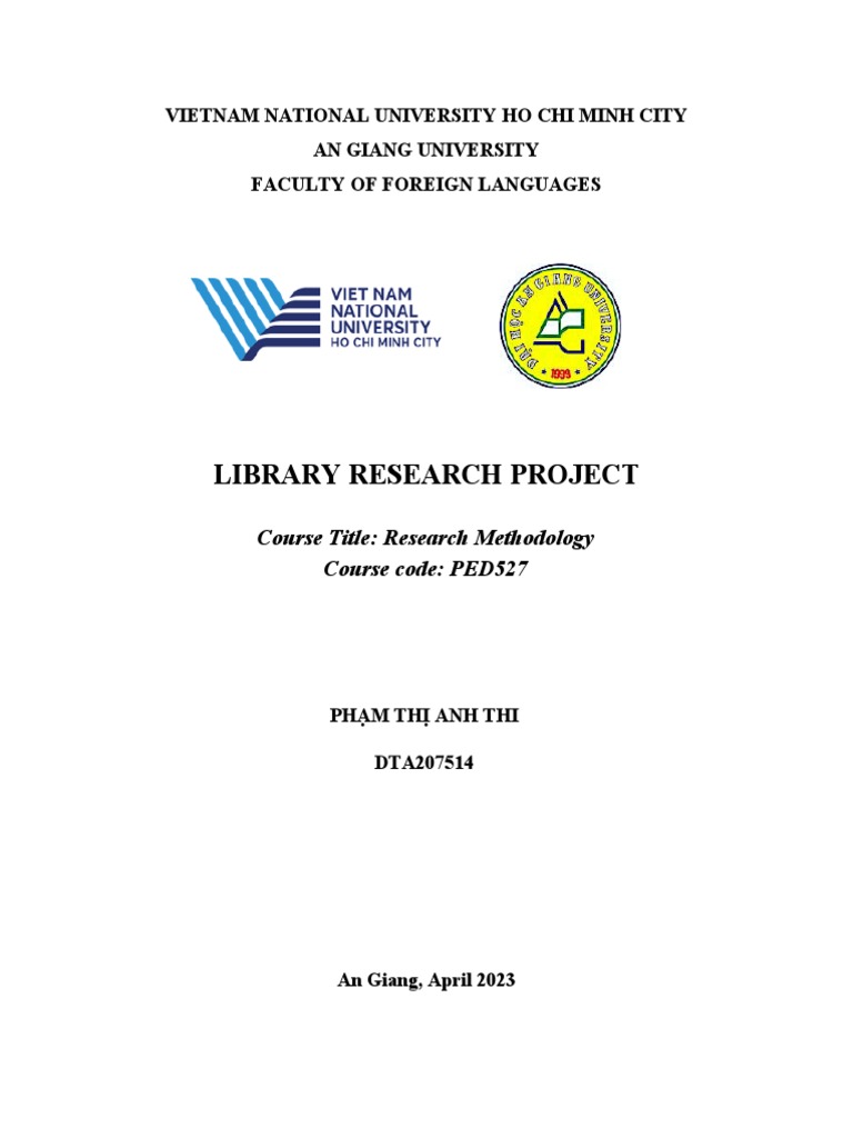 Assignment-Library Research Project | PDF | English As A Second Or ...