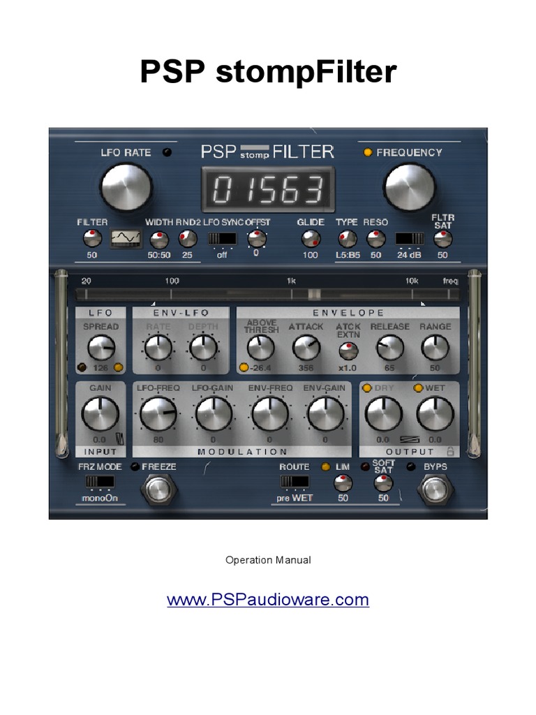 PSP StompFilter Operation Manual | PDF | Installation (Computer ...