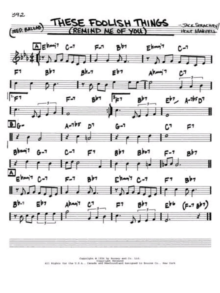 These Foolish Things | PDF