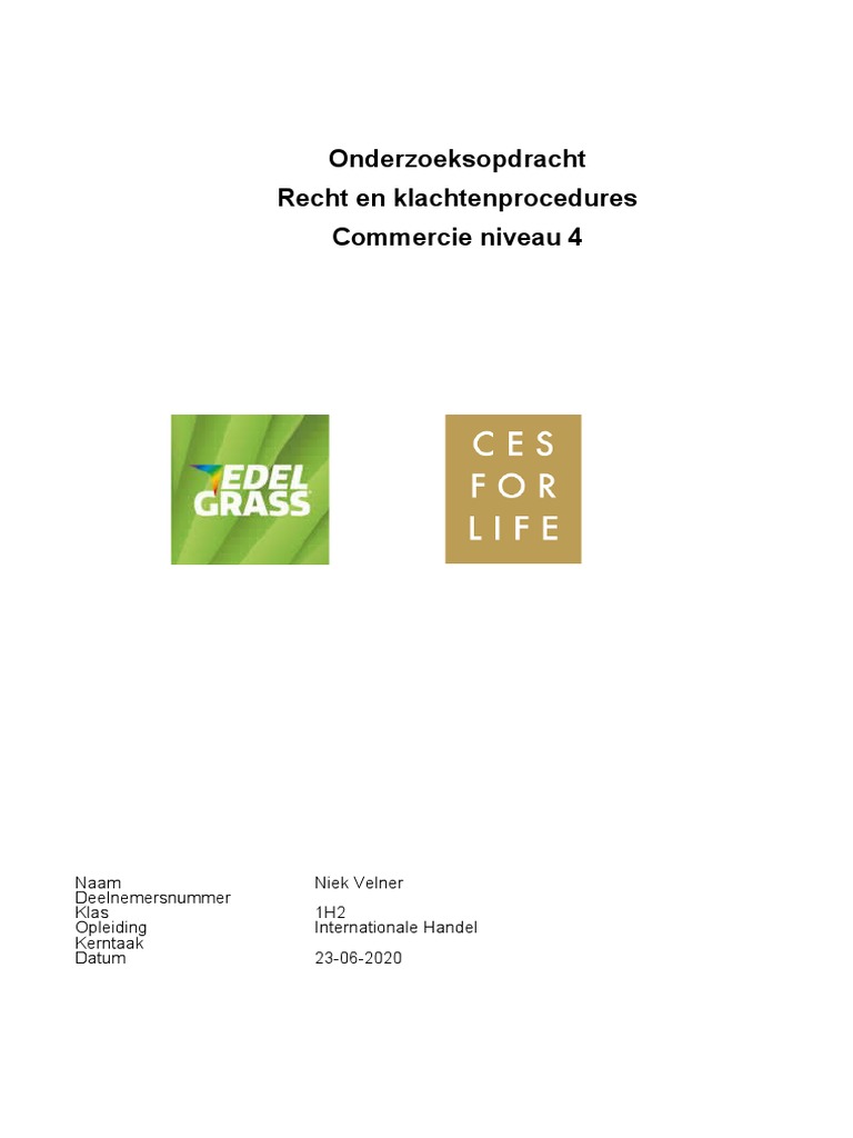 Opdracht R&KP Niek Velner 230620 | PDF