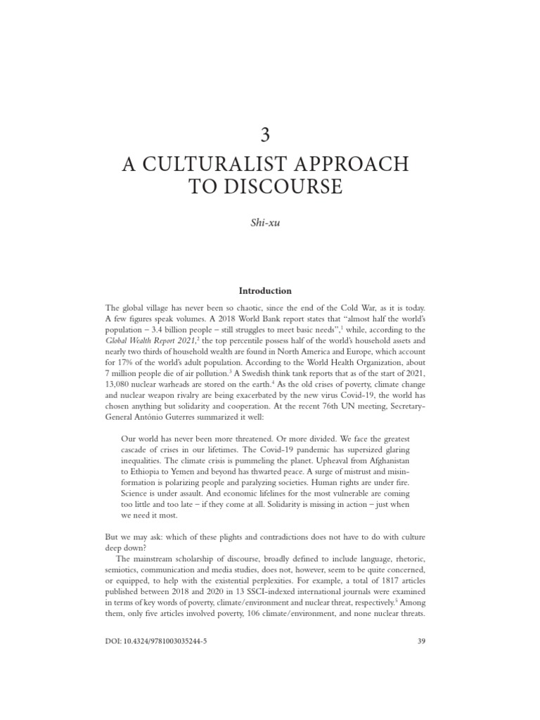 Cultural Discourse Studies Explained | PDF | National Security | Discourse