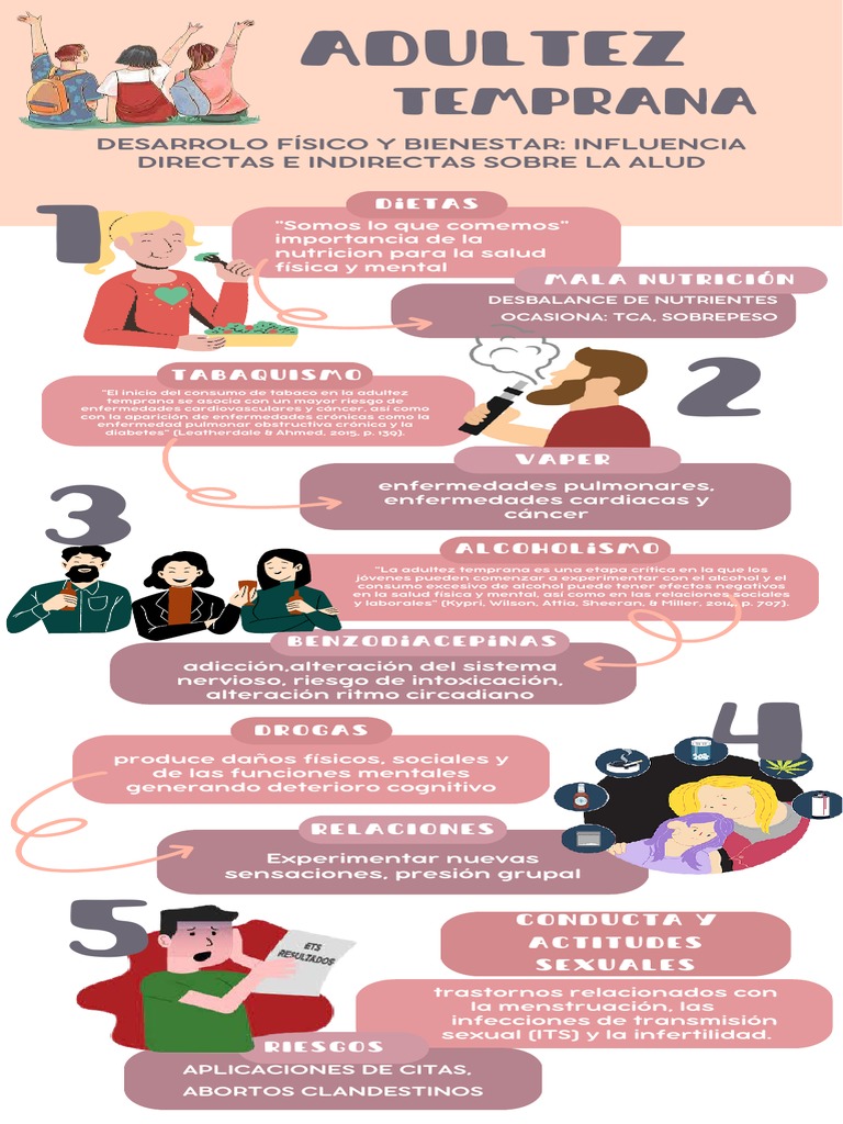 Adultez Temprana Infografia | PDF | Adultos | Enfermedades cardiovasculares