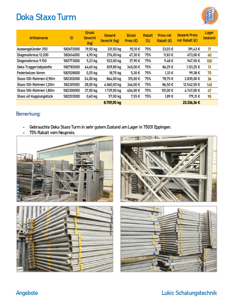Doka Staxo Turm | PDF