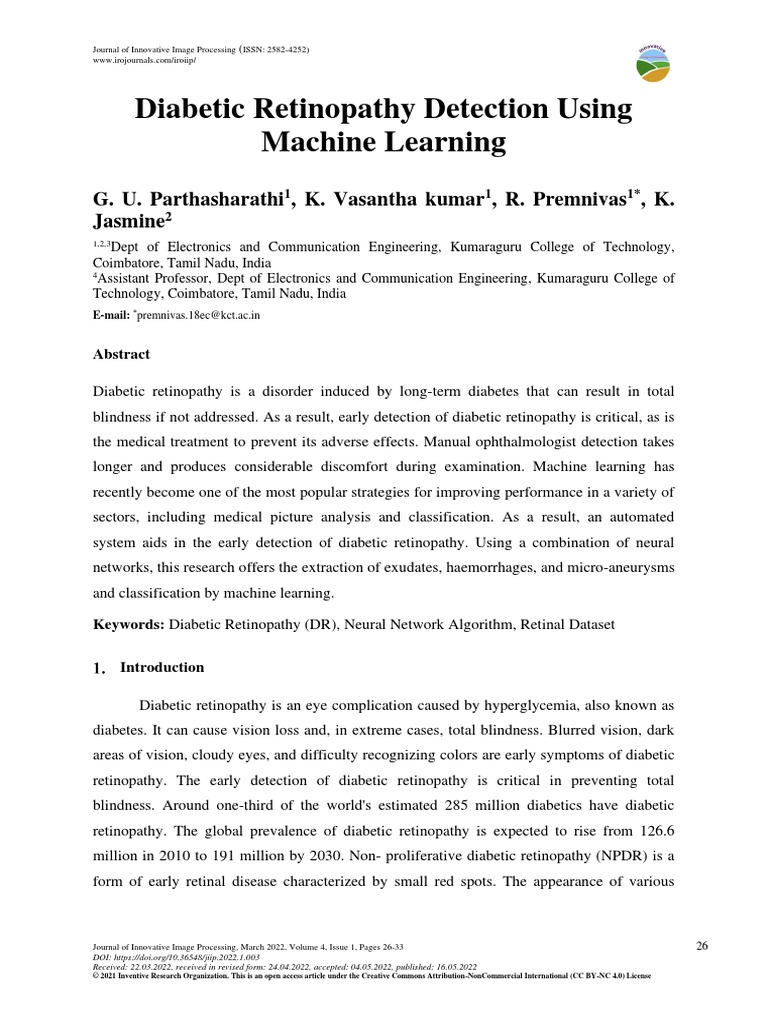 Diabetic Retinopathy Detection-IRO-Journals-4 1 3 | PDF | Sensitivity ...