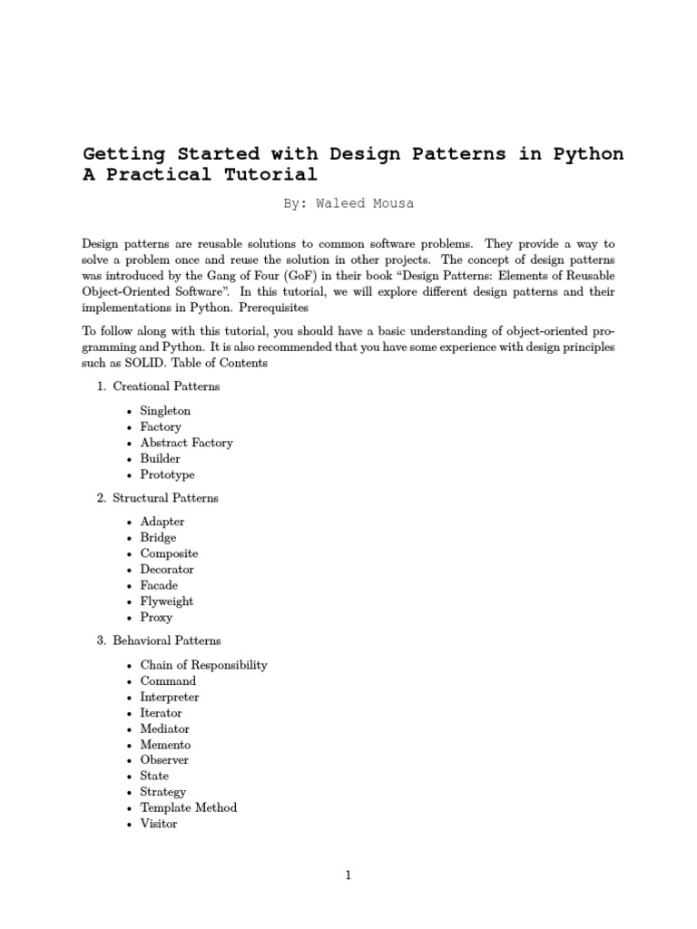 Design Patterns | Download Free PDF | Method (Computer Programming) | Class (Computer Programming)