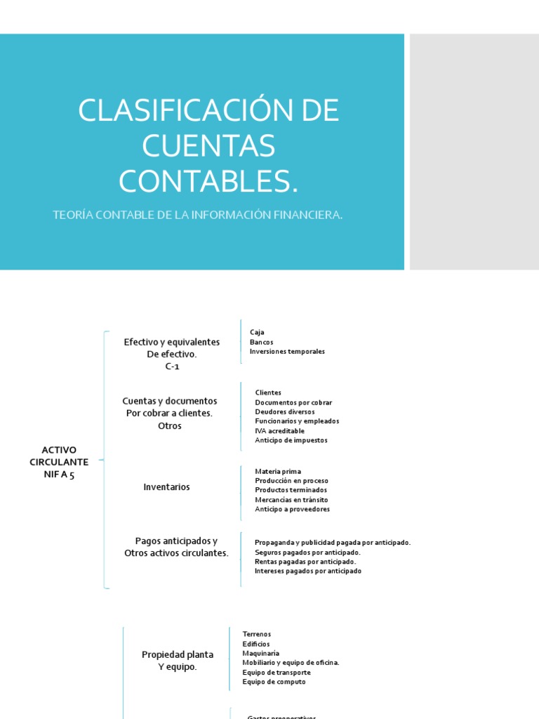 Clasificación de Cuentas Contables | PDF | Contabilidad | Capital (economía)