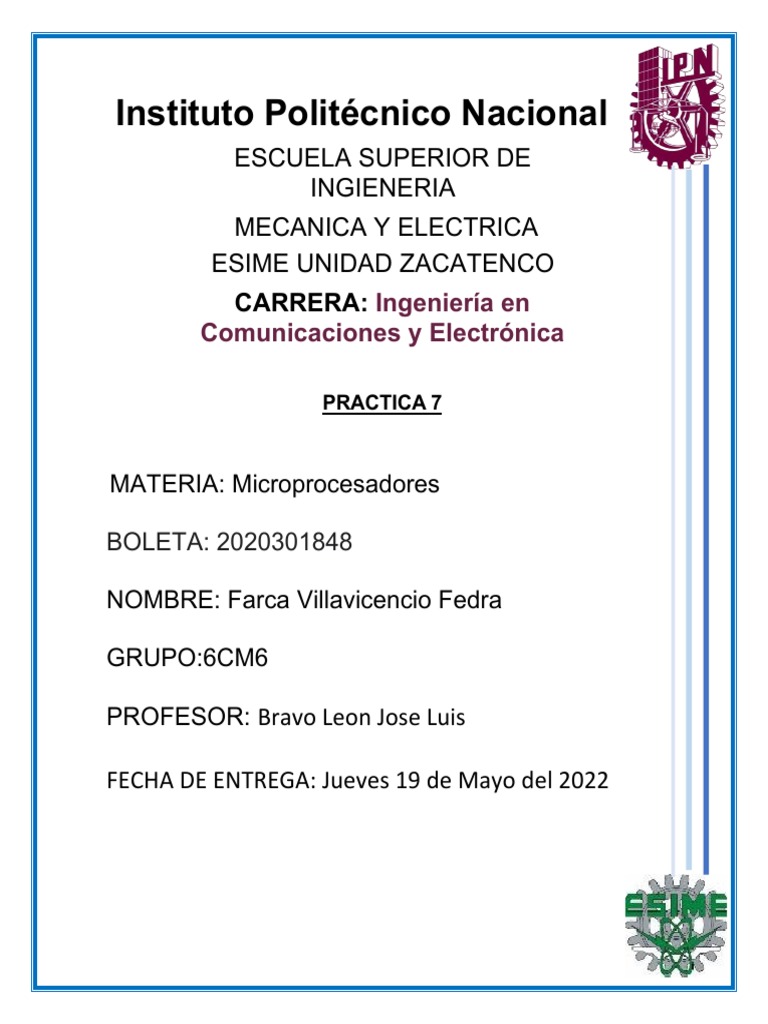 6CM6 P7 Farca Villavicencio Fedra | PDF | Equipo de oficina ...