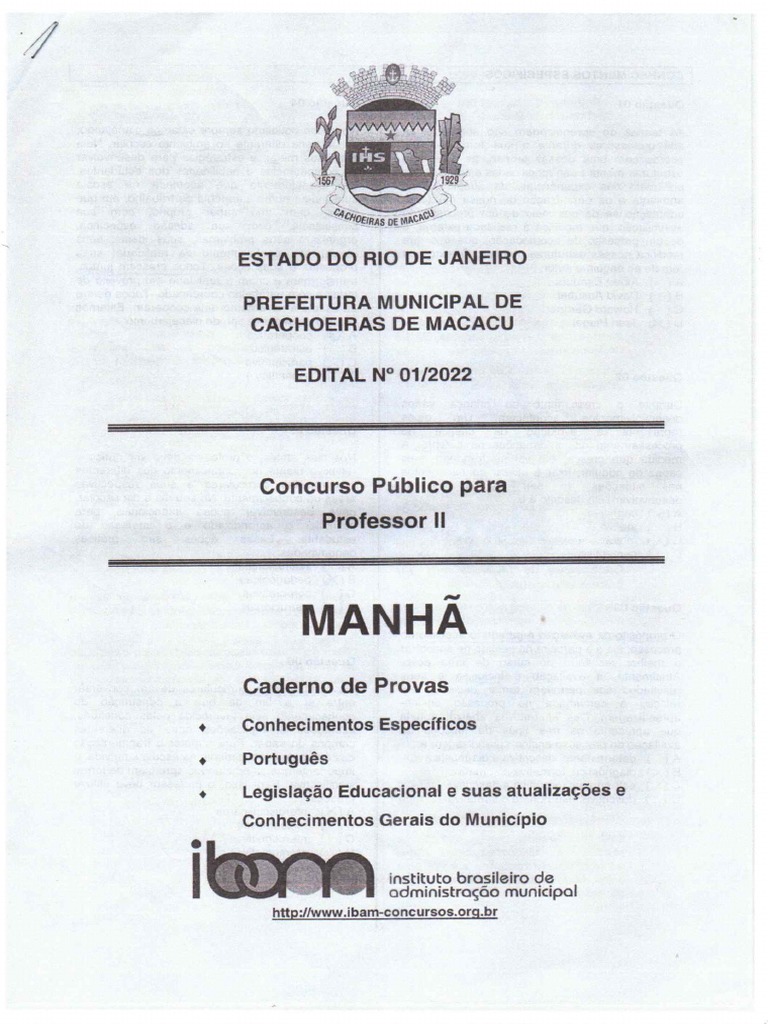 Prova Professor Ii | PDF