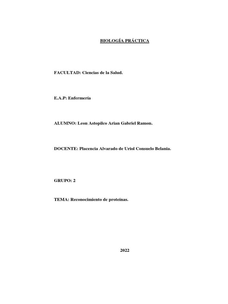 Practica N6 Pdf Proteínas Aminoácidos