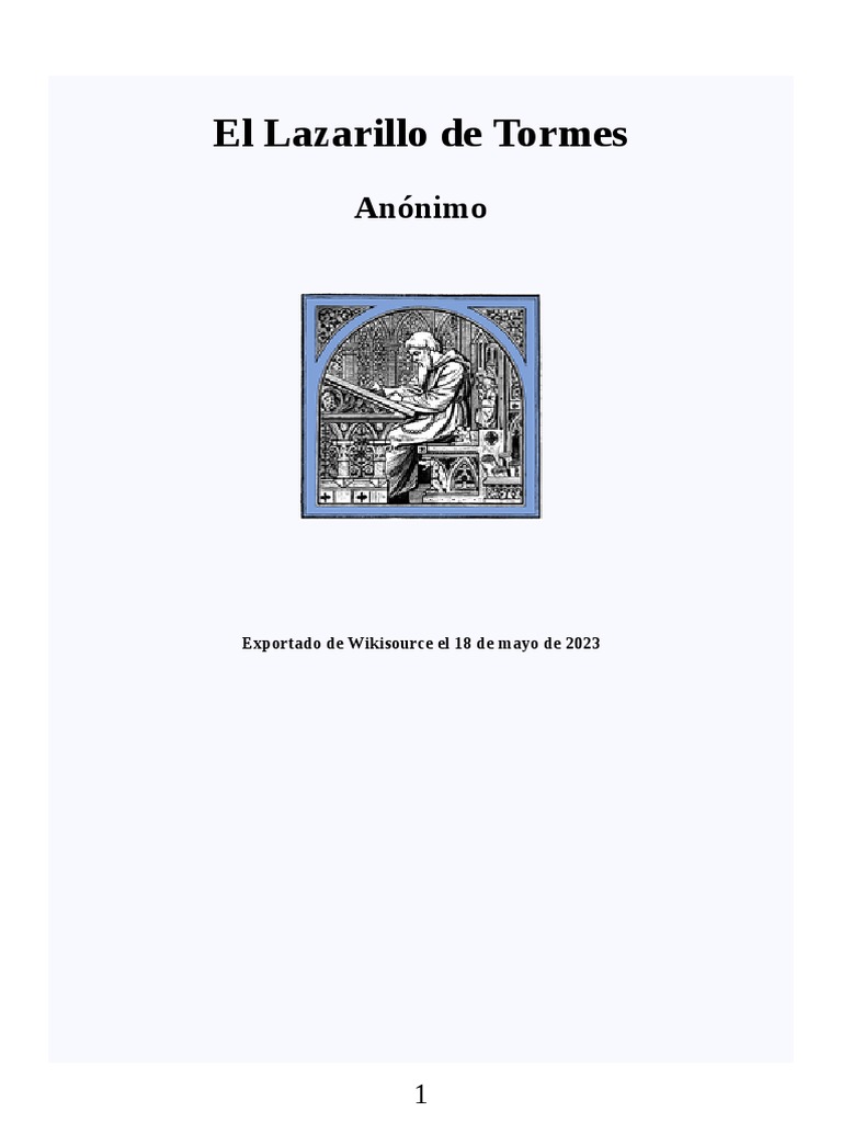 "Resumen de El Lazarillo de Tormes" | PDF | Oración | Vino