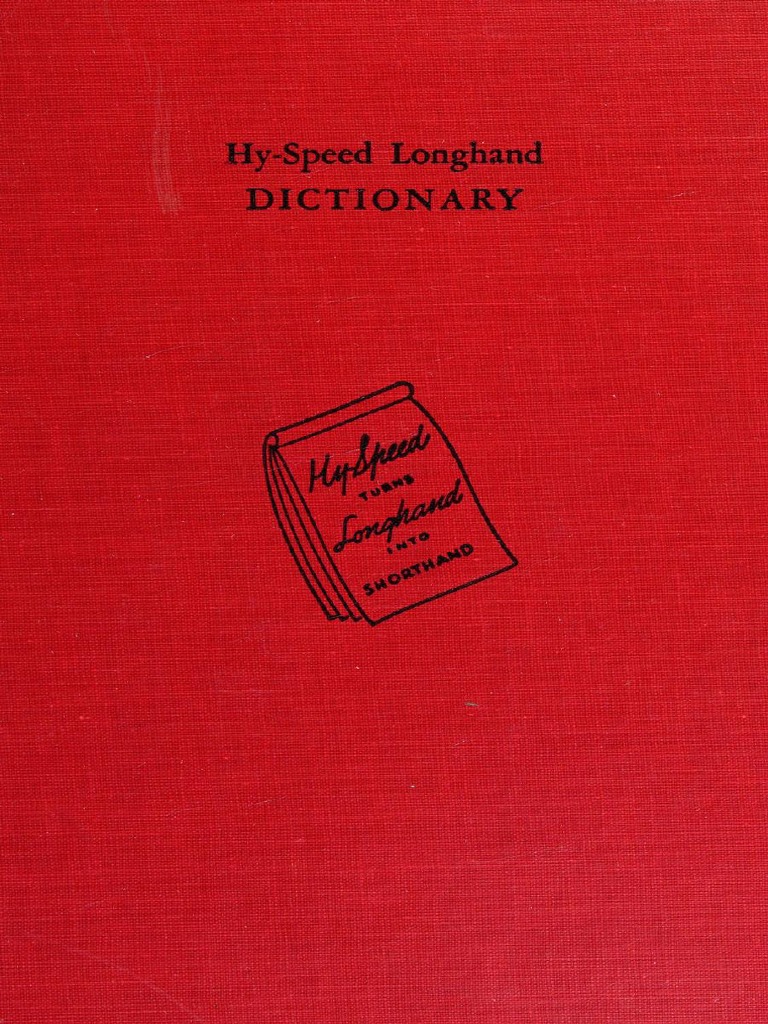Hy Speed Long Hand Dict | PDF