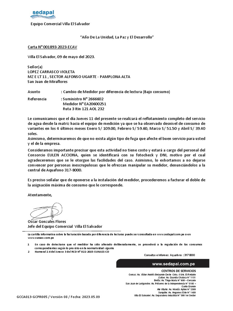 Carta Circular | PDF