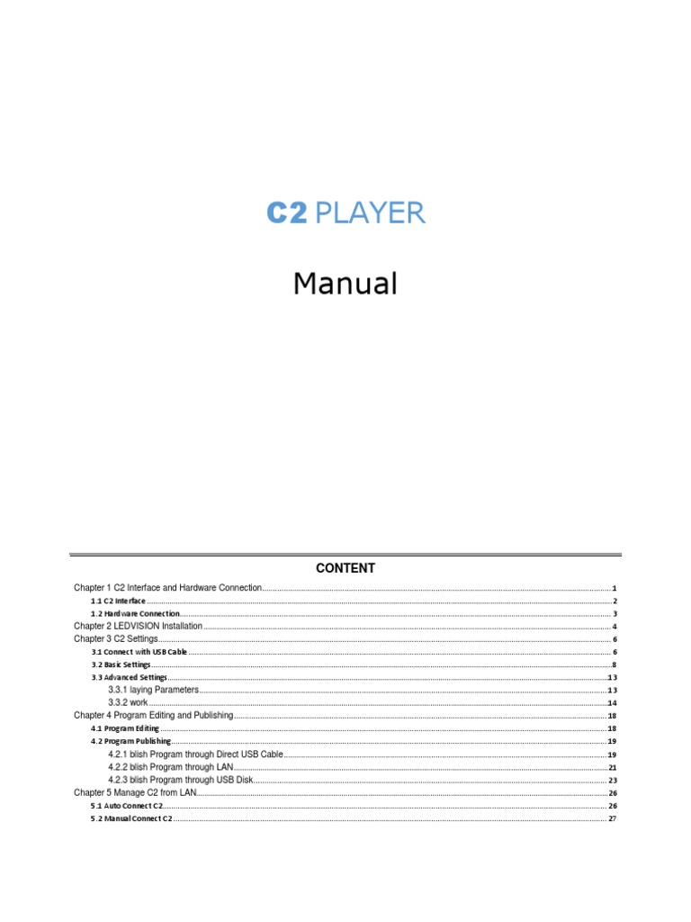 Colorlight C2 LED Media Product Manual | PDF | Wi Fi | Usb