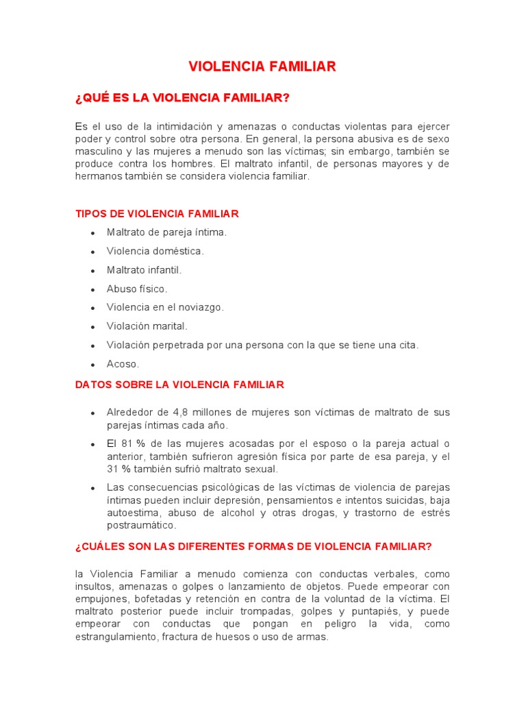Violencia Familiar | Descargar gratis PDF | Violencia doméstica | La ... Violencia Familiar | Descargar gratis PDF | Violencia doméstica | La ...