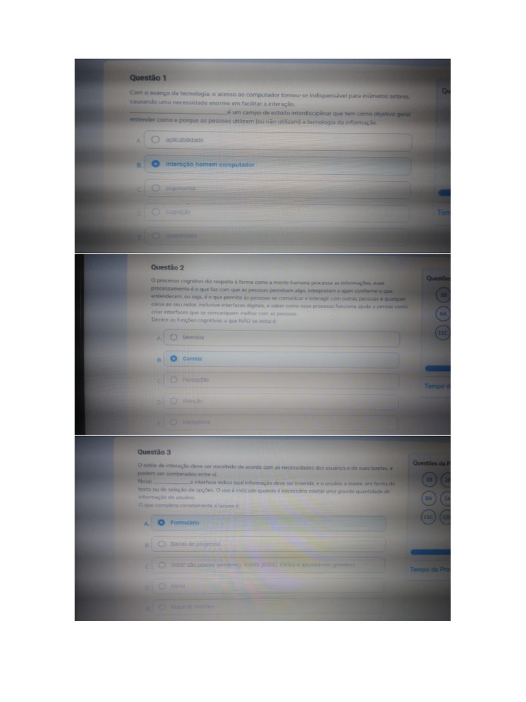 Prova Interface e Usabilidade | PDF