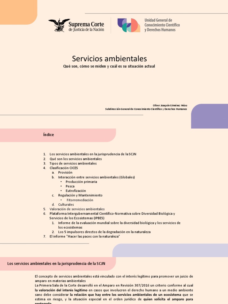 Servicios Ambientales | PDF | Entorno natural | Biodiversidad