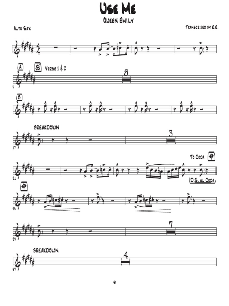 Use Me - Alto Sax | PDF