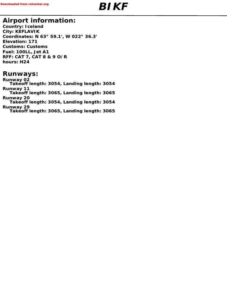 Bikf - Keflavã - K - Keflavik | PDF | Aviation | Aerospace