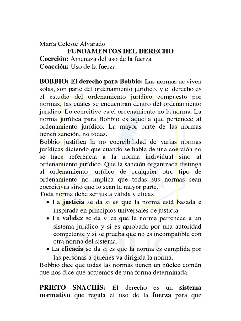 Fundamentos Del Derecho - Dr. Ricky Benavides - Primer Parcial | PDF ...