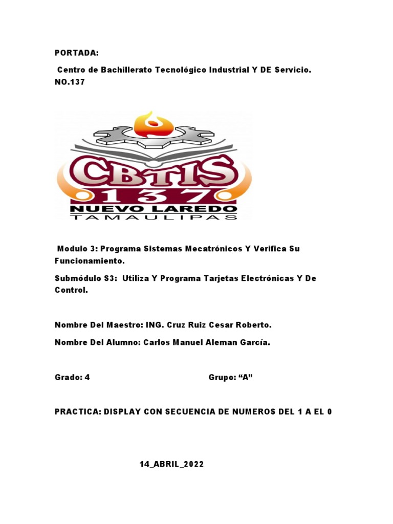 Display Con Secuencia de Numeros | Descargar gratis PDF ...