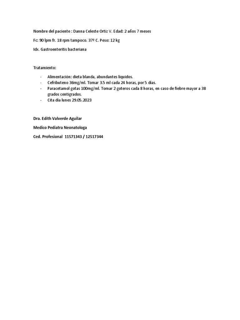 Dra. Edith Valverde Aguilar Medico Pediatra Neonatologa Ced ...