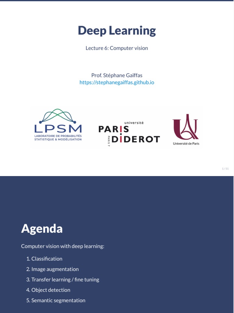 Lecture06 - Copie | PDF | Deep Learning | Image Segmentation