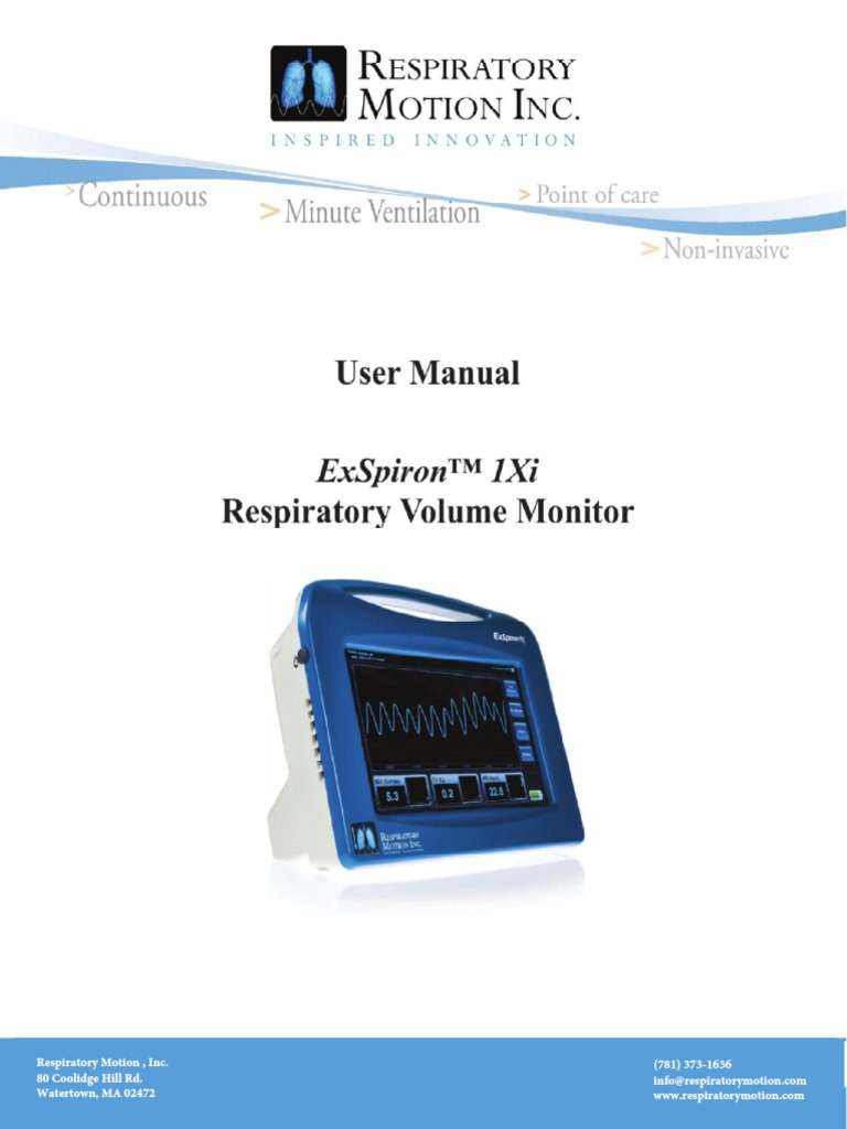 Rev E ExSpiron 1xi Pediatrics Electronic User Manual | PDF | Electrical ...