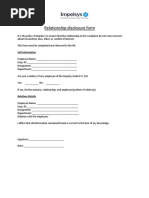 Employee Relatives Declaration Form | PDF