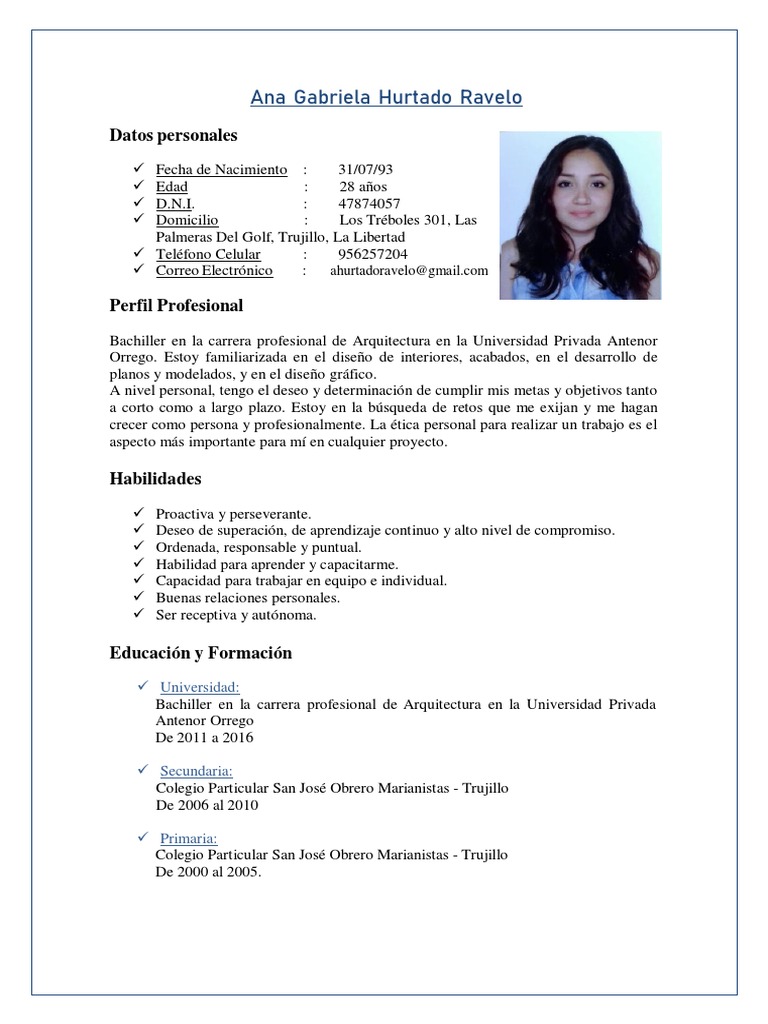 CV de Ana Gabriela Hurtado Ravelo | PDF | Arte