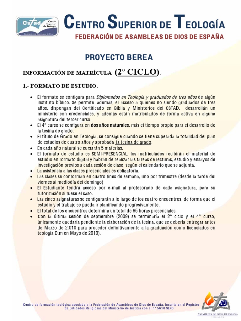 HTTPWWW Cstad Edu esArchivosMatriBerea2 PDF | PDF | Estudios de idiomas ...