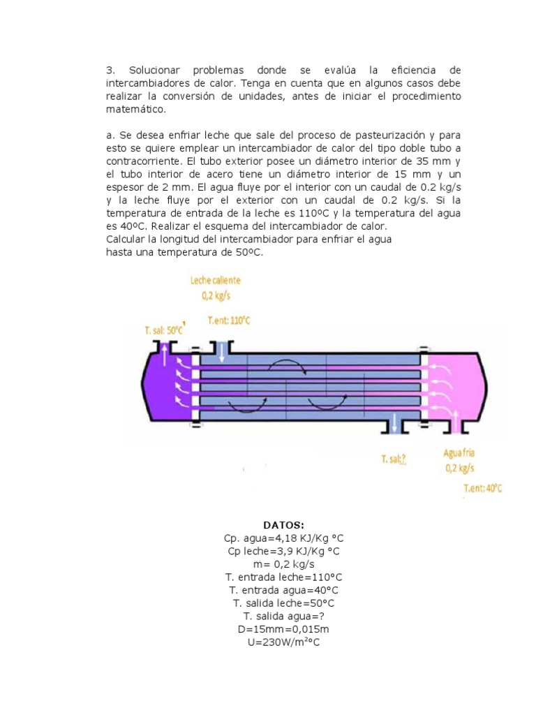 EJercicios 3 A, B Transferencia de Calor Fase 3 | PDF | Intercambiador de calor | Calor