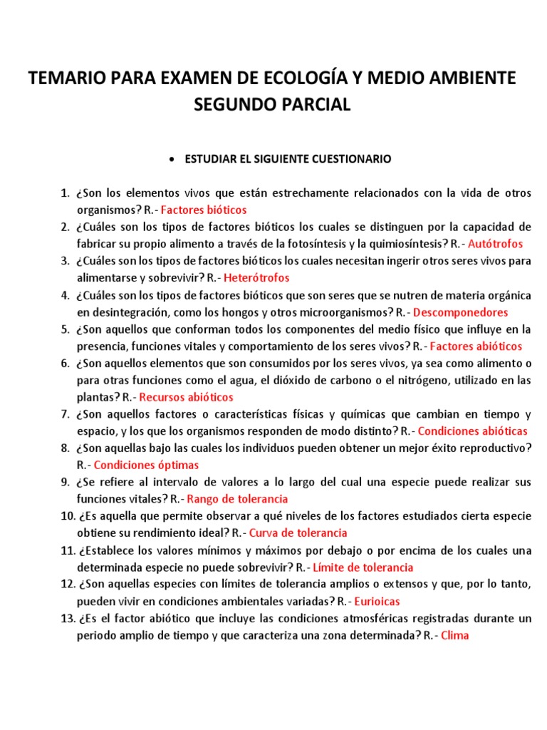 Glosario de Ecología y Medio Ambiente | PDF | Suelo | Organismos
