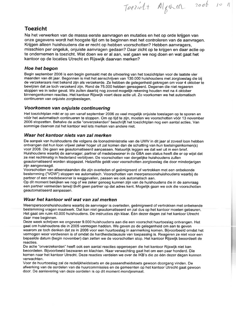 Werkinstructies Toeslagen | PDF