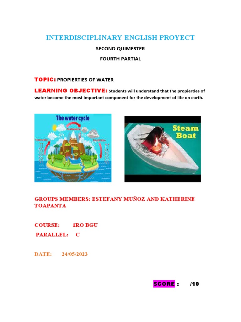 Proyecto Ingles The Water | PDF | Léxico | Lingüística