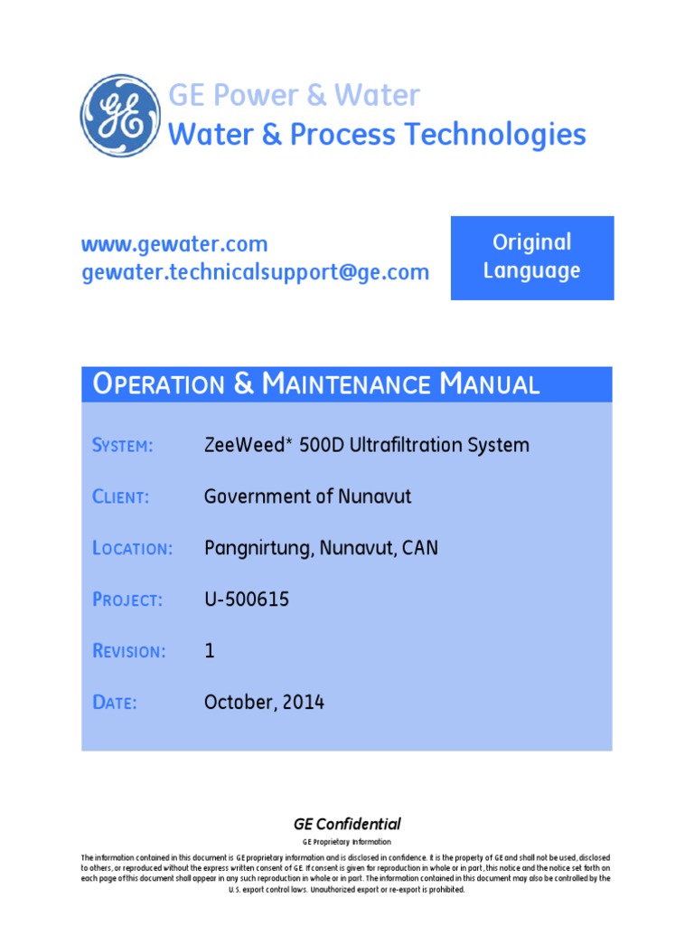 Ge MBR O&m Manual (Rev 1) | PDF | Corrosion | Materials