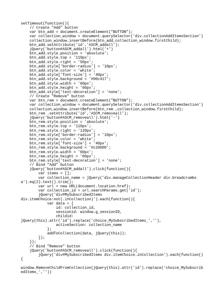Collection Script | PDF | Computer Programming | Web Software