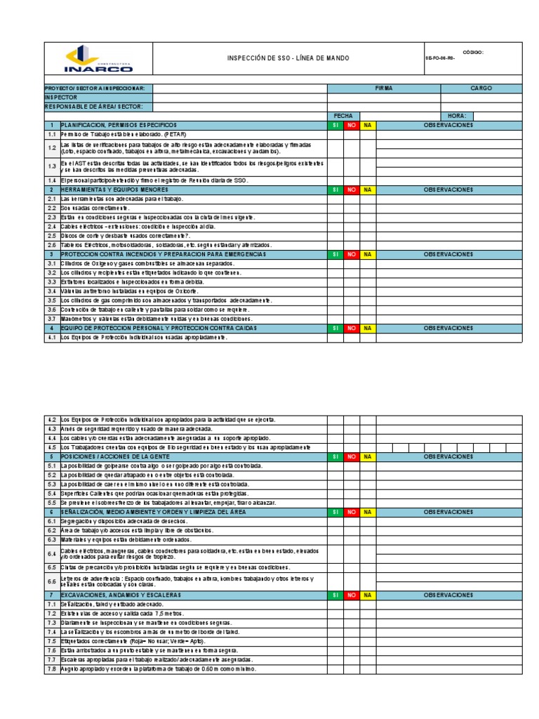 Se-Fo-06-R0-Inspección Línea de Mando | PDF Se-Fo-06-R0-Inspección Línea de Mando | PDF