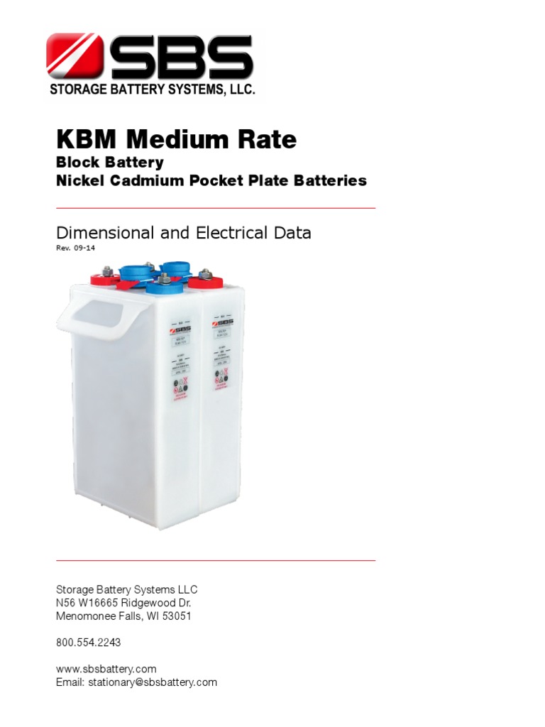 Ni Cad KBM Medium | PDF | Battery Charger | Rechargeable Battery
