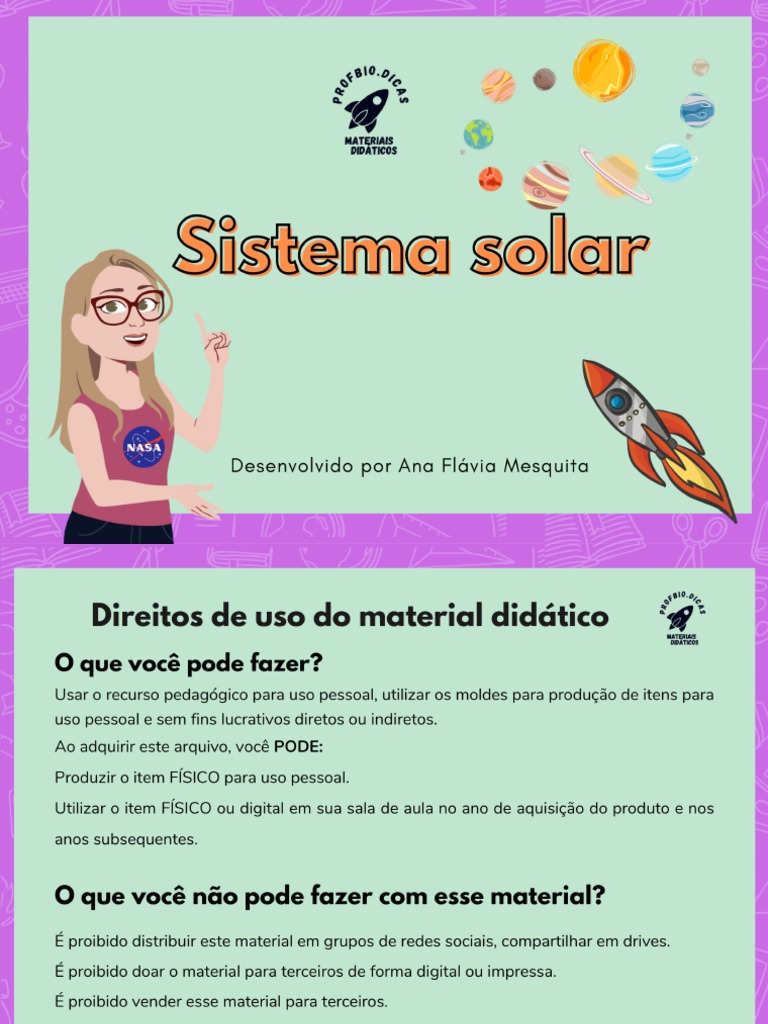 Caderno Interativo - Sistema Solar | PDF
