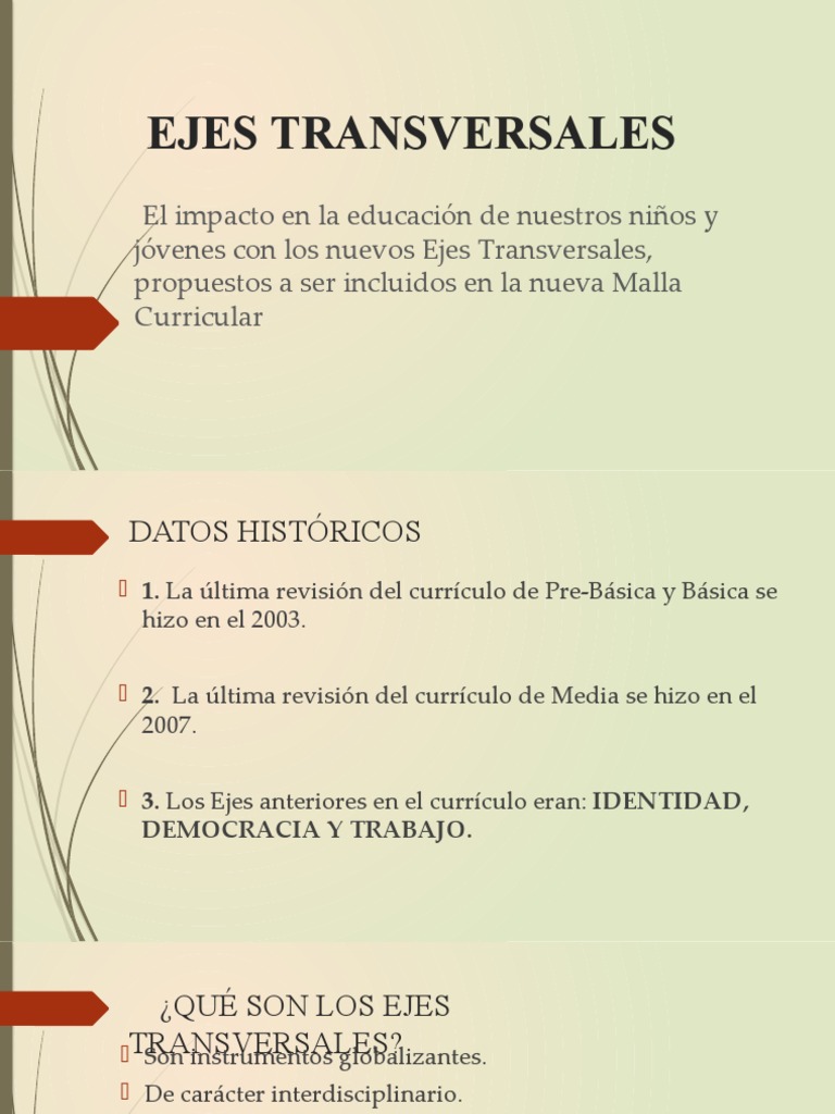 Ejes Transversales-2023 | PDF