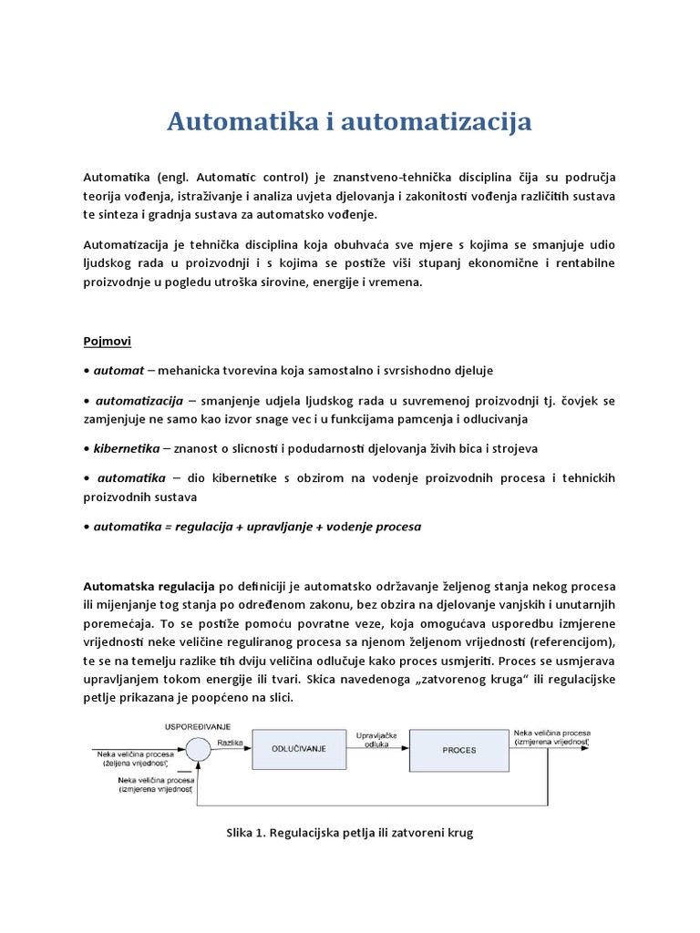 I 6. Automatika I Automatizacija | PDF