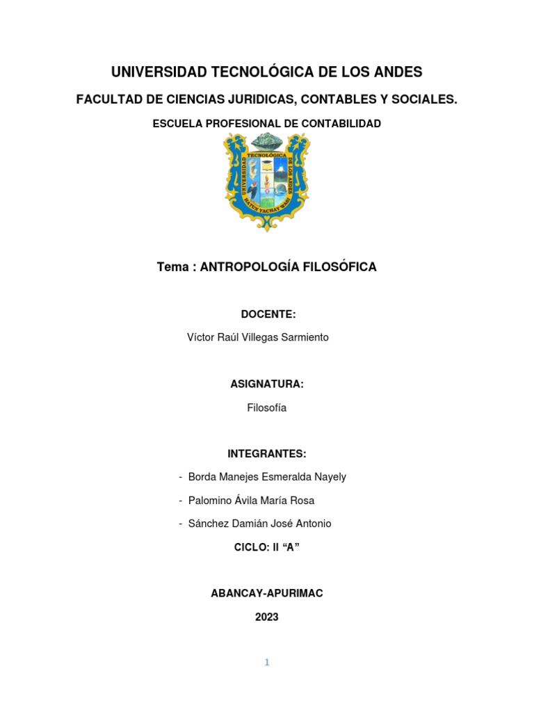 Antropología Filosófica: Conceptos Clave | PDF | Antropología ...