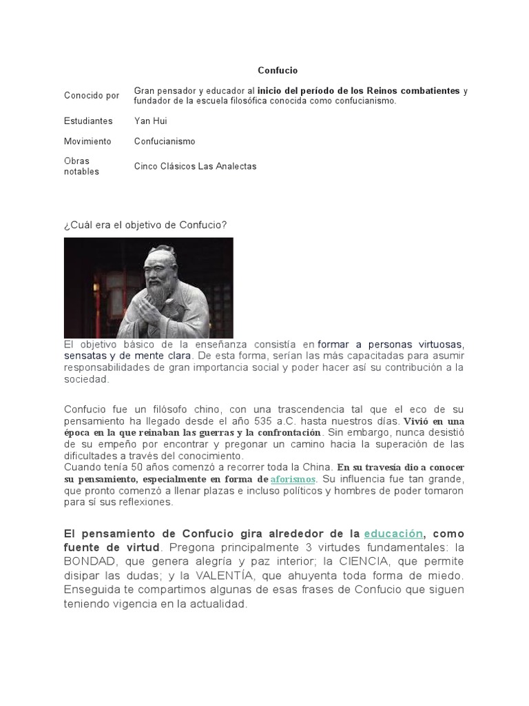 Confucio Investigacion | PDF | Filosofía | Historia