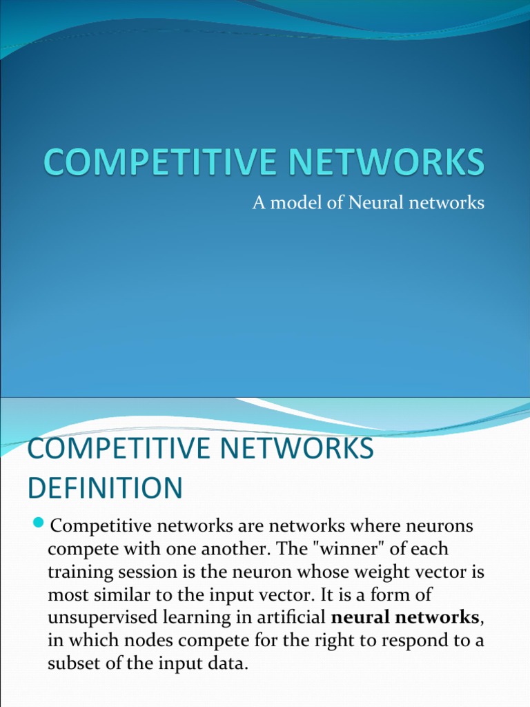 Competitive Networks | PDF | Artificial Neural Network | Cluster Analysis