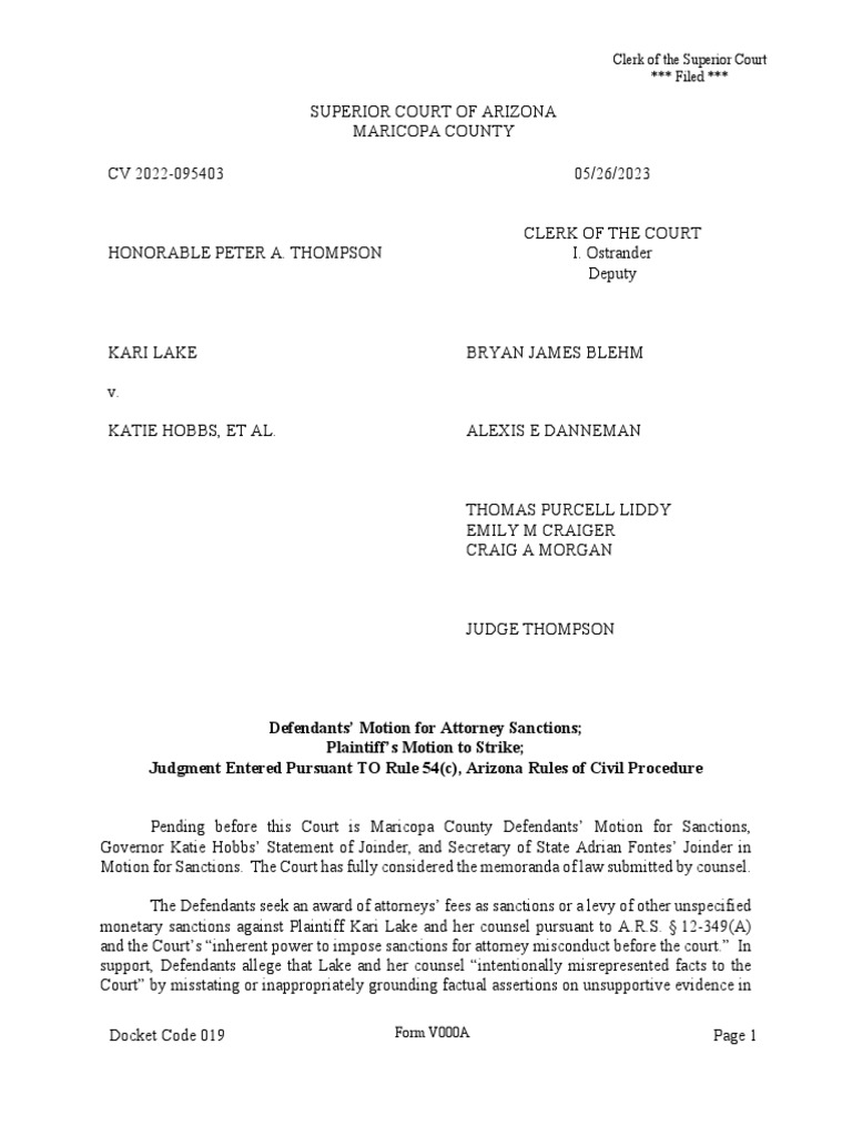 05/26/2023 Thompson Minute Entry | PDF | Burden Of Proof (Law) | Evidence 05/26/2023 Thompson Minute Entry | PDF | Burden Of Proof (Law) | Evidence