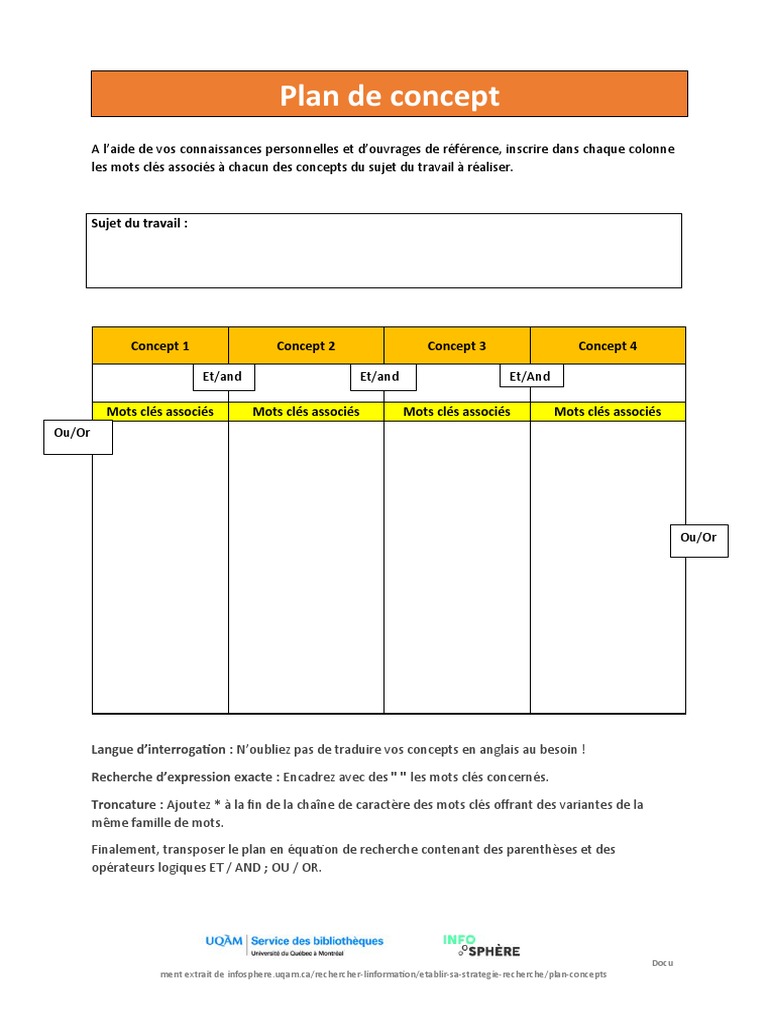 Élaboration d'un plan de concept | PDF