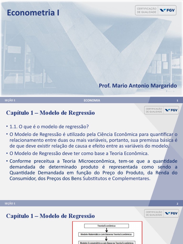 Eco04020 - Econometria I - Secao 1 | PDF | Econometria | Economia